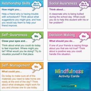 Mindfulness Activity Conversation Starter Cards for Kids- Behavior Help - Exercises to Build Emotional Resilience, Confidence, Positivity and Well-Being