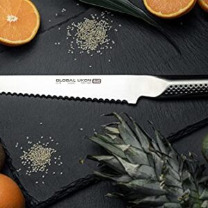 Global GU-03 UKON Bread Knife with 22cm Blade, CROMOVA 18 Stainless Steel