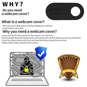 S MOSENCH Slide Webcam Cover Ultra Slim 0.027 inch Web Camera Cover for Computer, Dell HP Laptop, iMac, MacBook Pro, Smartphone, Slider Camera Blocker Protect Privacy and Security(3-Pack)