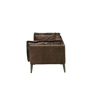 ACME Porchester Sofa - - Distress Chocolate Top Grain Leather