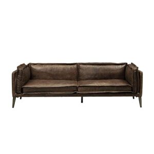 ACME Porchester Sofa - - Distress Chocolate Top Grain Leather