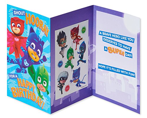 American Greetings Birthday Card for Kids (PJ Masks)