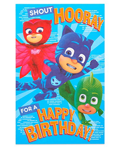 American Greetings Birthday Card for Kids (PJ Masks)