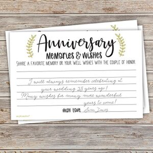 Laurel Anniversary Memories and Wishes Cards (50 Count)