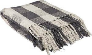 primitives by kathy 39798 farmhouse style throw blanket, 50 x 60-inches, buffalo check