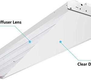 CINOTON 210W LED Linear High Bay Light, 4FT LED Shop Light Fixture 32000LM[800W HID/HPS Equiv.] 100-277V 1-10V Dimmable 5000K Daylight Indoor Commercial Warehouse Factory Office Workshop Garage 1 Pack