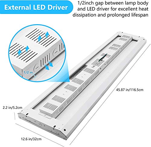 CINOTON 210W LED Linear High Bay Light, 4FT LED Shop Light Fixture 32000LM[800W HID/HPS Equiv.] 100-277V 1-10V Dimmable 5000K Daylight Indoor Commercial Warehouse Factory Office Workshop Garage 1 Pack