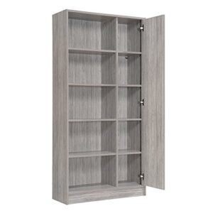 Christopher Knight Home Amelia Mid-Century Faux Wood Bookcase, Grey Oak Finish