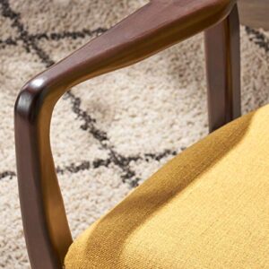 Christopher Knight Home Ventura Mid Century Modern Fabric Club Chair, Mustard, 31.25D x 26.25W x 32.75H Inch