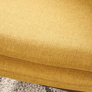 Christopher Knight Home Ventura Mid Century Modern Fabric Club Chair, Mustard, 31.25D x 26.25W x 32.75H Inch