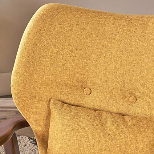 Christopher Knight Home Ventura Mid Century Modern Fabric Club Chair, Mustard, 31.25D x 26.25W x 32.75H Inch