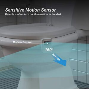 Chunace Rechargeable Toilet Night Light, LED Toilet Bowl Nightlights with Motion Activated Sensor - Fun Bathroom Accessory Cool Gadgets for Home Decor Unique Stocking Stuffers for Kids