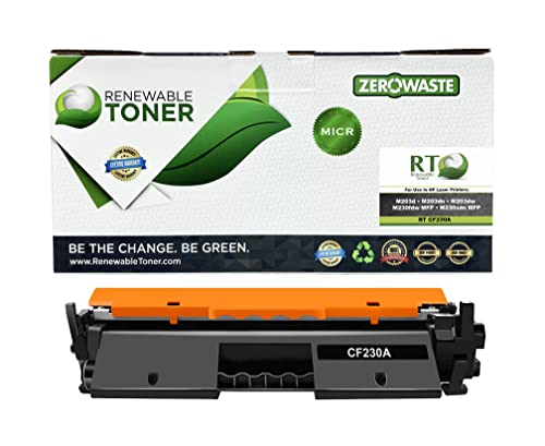 Renewable Toner Compatible MICR Toner Cartridge Replacement for HP 30A CF230A for Laserjet M203 M227