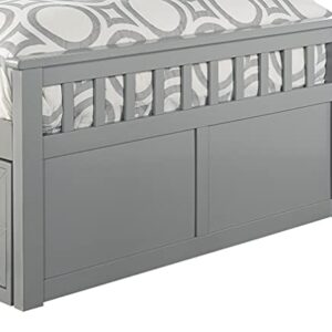 Hillsdale Furniture Charlie Captains Bed With One Storage Unit, Full, Gray