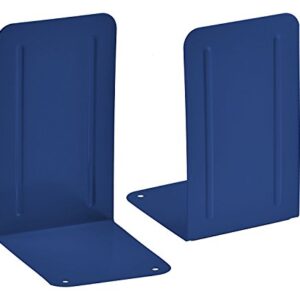 Acrimet Premium Metal Bookends (Heavy Duty) (Deep Blue Color) (1 Pair)