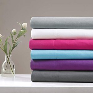 Intelligent Design Microfiber Bed Sheet Set with Side Pocket, Wrinkle Resistant, Soft Feel, Elastic 16" Deep Pocket, Modern All Season Cozy Bedding, Matching Pillow Case, Full, Grey 6 Piece