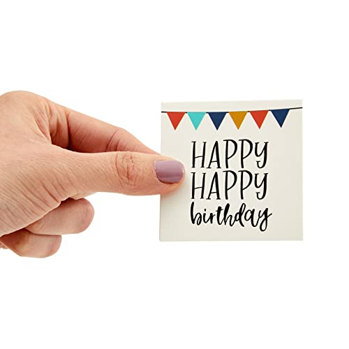 All Occasion Mini Notecards with Envelopes and 24 Stickers- 72-Pack Tiny Cute Greeting Cards for Birthday, Wedding, Party, Anniversary, Thank You, 24 Assorted Design, 3 of Each, Folded 2.5x2.5 Inches