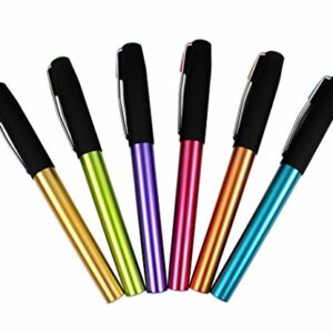 Hillento YIREN Fountain Pen Set, Student 6 Color Pen Set, Black Cap, Plastic(Golden, Blue, Green, Purple, Red, Orange)