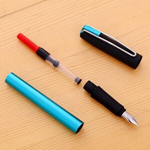 Hillento YIREN Fountain Pen Set, Student 6 Color Pen Set, Black Cap, Plastic(Golden, Blue, Green, Purple, Red, Orange)