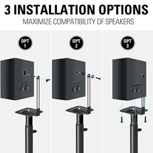 Mounting Dream Speaker Stands Height Adjustable for Satellite & Small Bookshelf Speakers, Set of 2 Floor Stand Mount for Bose Polk JBL Sony Yamaha and Others - 11LBS Capacity MD5402