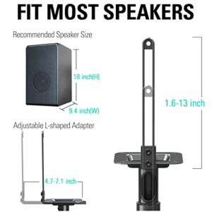 Mounting Dream Speaker Stands Height Adjustable for Satellite & Small Bookshelf Speakers, Set of 2 Floor Stand Mount for Bose Polk JBL Sony Yamaha and Others - 11LBS Capacity MD5402