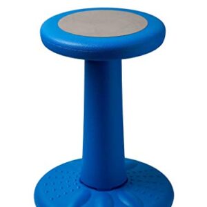 Studico ActiveChairs Kids Wobble Chair, Flexible Classroom Seating Improves Focus, Posture & Helps ADHD/ADD. Get The Wiggles Out, Active Fidget Desk Chairs, Pre-Teen 17.75" Stool, Ages 7-12, Blue