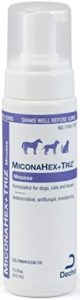 miconahex +triz mousse 7.1 ounces (200ml), formulated for dogs, cats and horses, antimicrobial, antifungal, moisturizing, by dechra veterinary products