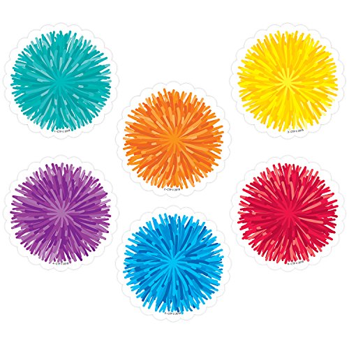 Creative Teaching Press Pom Poms 3" Designer Cut-Outs (Accent for Calendars, Bulletin Boards and Classrooms, Learning Spaces and More) (8527)