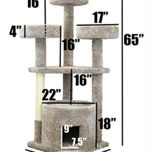 Prestige Cat Trees 130014-Neutral Main Coon Cat House Cat Tree