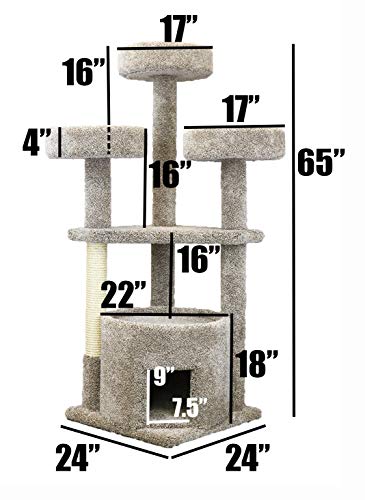 Prestige Cat Trees 130014-Neutral Main Coon Cat House Cat Tree