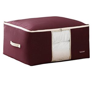 oululu oxford storage bag for quilt blanket clothes comforter (wine red, l)