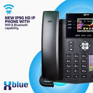 Xblue QB System Bundle with 4 IP9g IP Phones Including Auto Attendant, Voicemail, Cell & Remote Phone Extensions & Call Recording, Black, (QB1004)