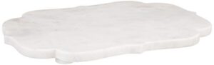 santa barbara design studio table sugar cheese board, 15 x 11-inches, white marble