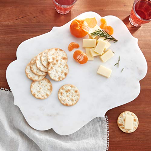 Santa Barbara Design Studio Table Sugar Cheese Board, 15 x 11-Inches, White Marble