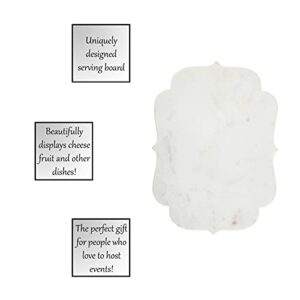 Santa Barbara Design Studio Table Sugar Cheese Board, 15 x 11-Inches, White Marble