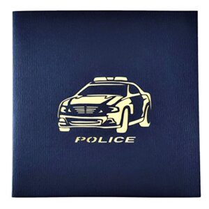 iGifts And Cards Police Car 3D Pop Up Greeting Card - Protect, Serve, Cruiser, Awesome, Wow, Half-Fold, Happy Birthday, Retirement, Congratulations, Police Academy Graduation, Thank You, Cop Promotion