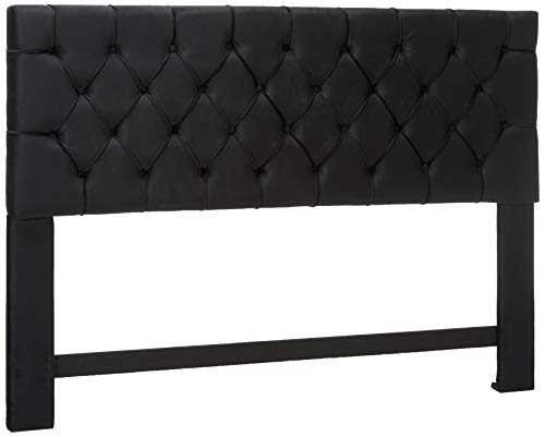 Chic Home Rivka Headboard Velvet Upholstered Diamond Button Tufted Modern Transitional, King, Black