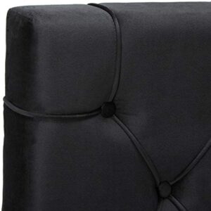 Chic Home Rivka Headboard Velvet Upholstered Diamond Button Tufted Modern Transitional, King, Black