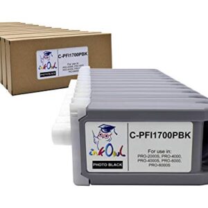 InkOwl Compatible Ink Cartridge Replacement for Canon PFI-1700 (700ml, 12-Pack) for PRO-2000, PRO-4000, PRO-6000 Printers