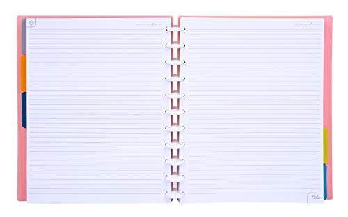 Talia Discbound Notebooks, Planner, Customizable, (Salmon, Letter (8.5in x 11in))