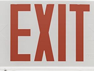 Lithonia Lighting R M6 ECC LED Emergency Exit Sign, T20 Compliant, Red Letters