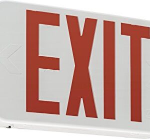 Lithonia Lighting R M6 ECC LED Emergency Exit Sign, T20 Compliant, Red Letters