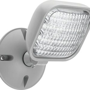 Lithonia Lighting ERE GY SGL WP M12 LED One Single Head Emergency Light, Gray