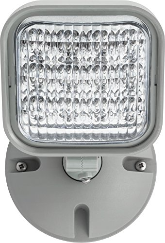 Lithonia Lighting ERE GY SGL WP M12 LED One Single Head Emergency Light, Gray