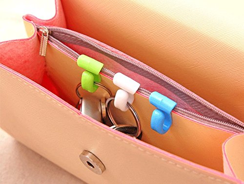 12Pcs Colorful Handbag Key Clips Holder Key Hook Key Ring Finder Hanger Organizer for Purses Bags Handbag, Random Color