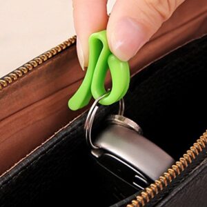 12Pcs Colorful Handbag Key Clips Holder Key Hook Key Ring Finder Hanger Organizer for Purses Bags Handbag, Random Color