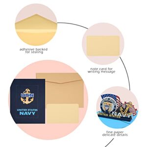 Sweet Land of Liberty Brave Soldiers of U.S. Army - 3D Pop Up Greeting Card - Father's Day Gift Birthday Card, Graduation Card Anniversary Card By AITpop?navy?