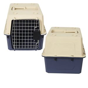 Lucky Tree 4 Size Pet Carrier Cat Carriers Kennel Crate Airline Approved Kitty Travel Cage Plastic Lightweight and Safe to Carry for Puppy Bunny Cats, 2 Color