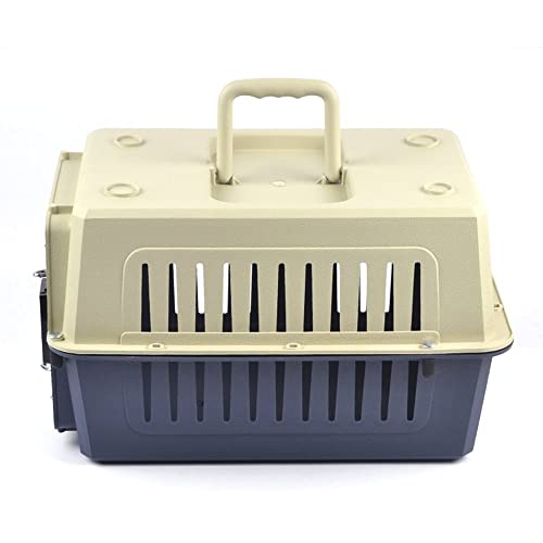 Lucky Tree 4 Size Pet Carrier Cat Carriers Kennel Crate Airline Approved Kitty Travel Cage Plastic Lightweight and Safe to Carry for Puppy Bunny Cats, 2 Color