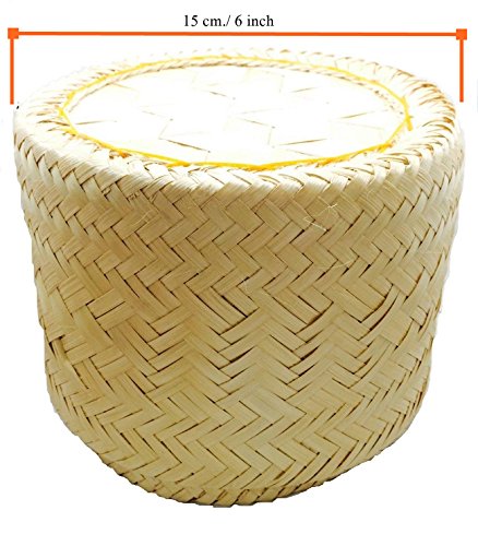 Littlevivi Handmade Serving Basket, Large, Original Bamboo Color